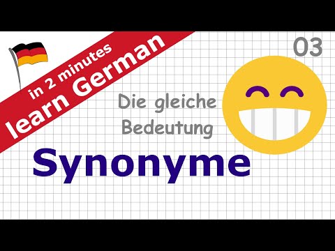 Synonyme 03 - die gleiche Bedeutung | Deutsch lernen #synonyme