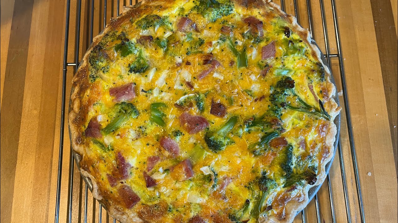Homemade Broccoli & Ham Quiche