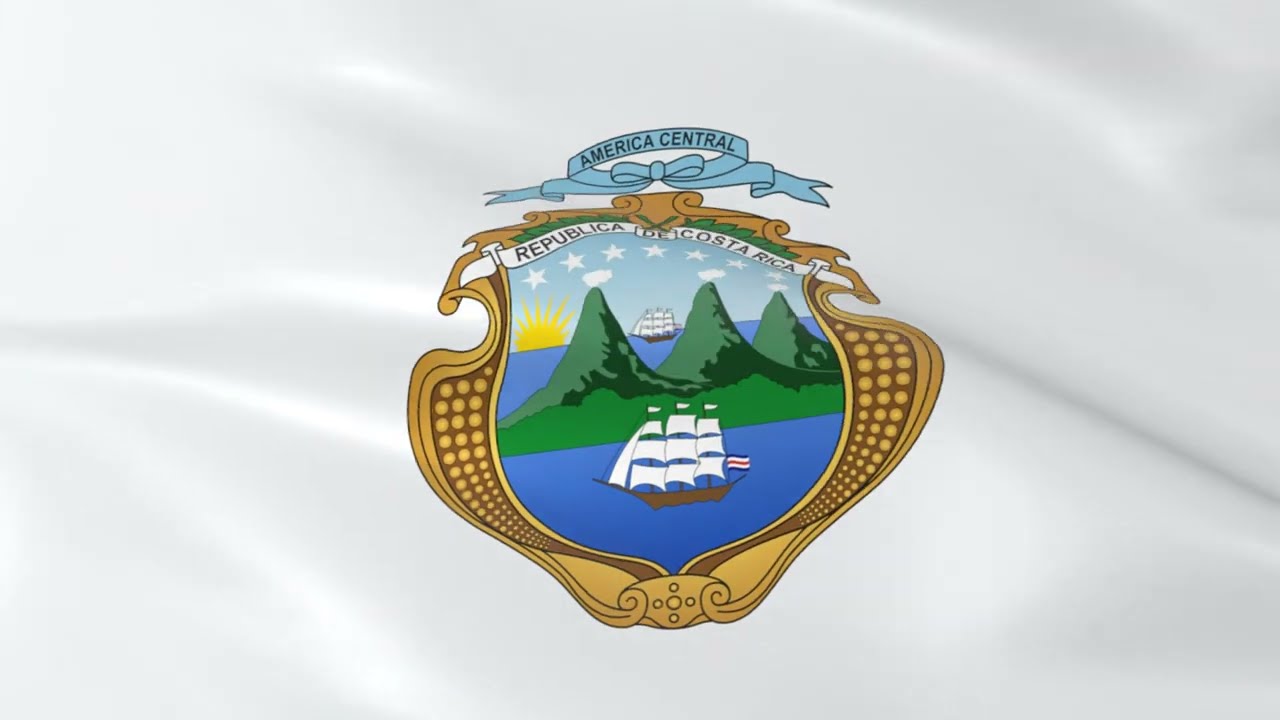Coat of arms of Costa Rica - Flag Stock Illustration