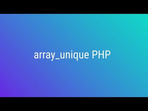 array unique PHP