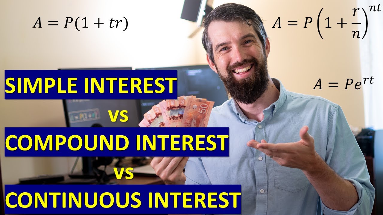 INTEREST: Simple Interest vs Compound Interest vs Continuous Interest