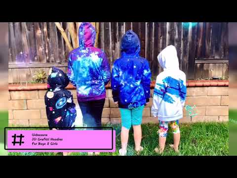 Uideazone 3D Graffiti Hoodies for Kids (starring Cadi, Ryli, Sofi, & Elli)