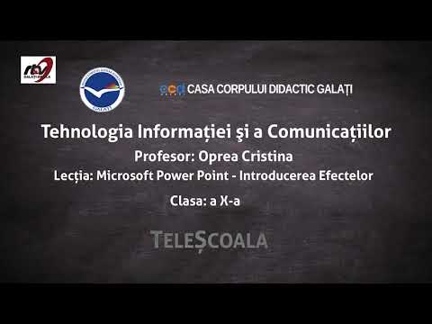 Tic - Clasa a 10-a - Lecţia 6. Power Point -Introducerea Efectelor