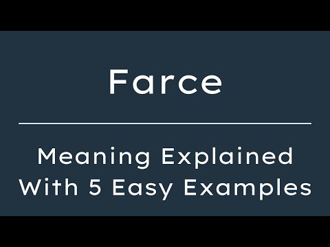 Farce Meaning in English, Definition of Farce, Meaning of Farce With Examples