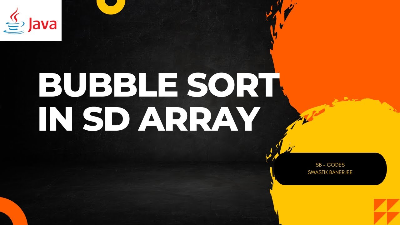 Bubble Sort Technique || Java Programming ||  SB Codes #java #programming #array #SBCodes