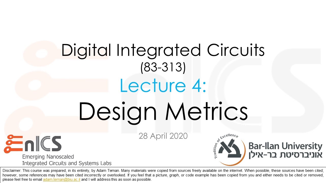 VLSI - Lecture 4: Design Metrics