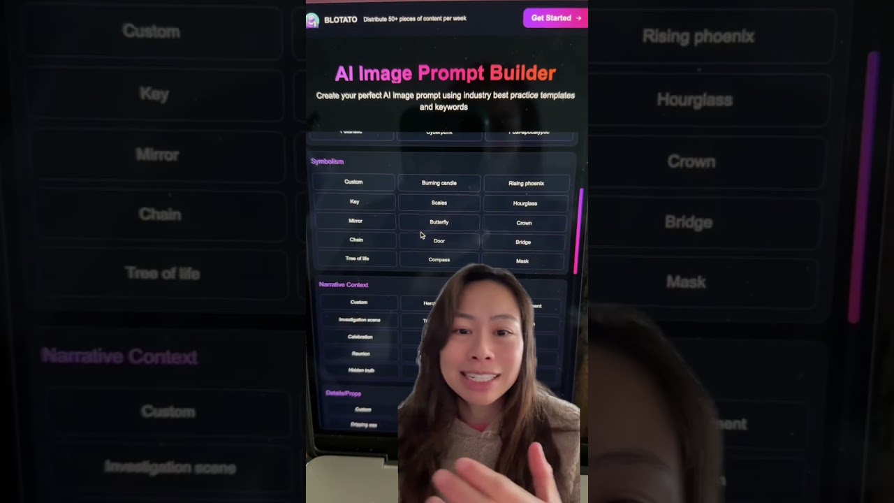 FREE AI image prompt builder, uses best practice templates and keywords so you can create your