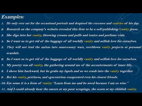 Vanity Meaning Best 10 Definitions of Vanity