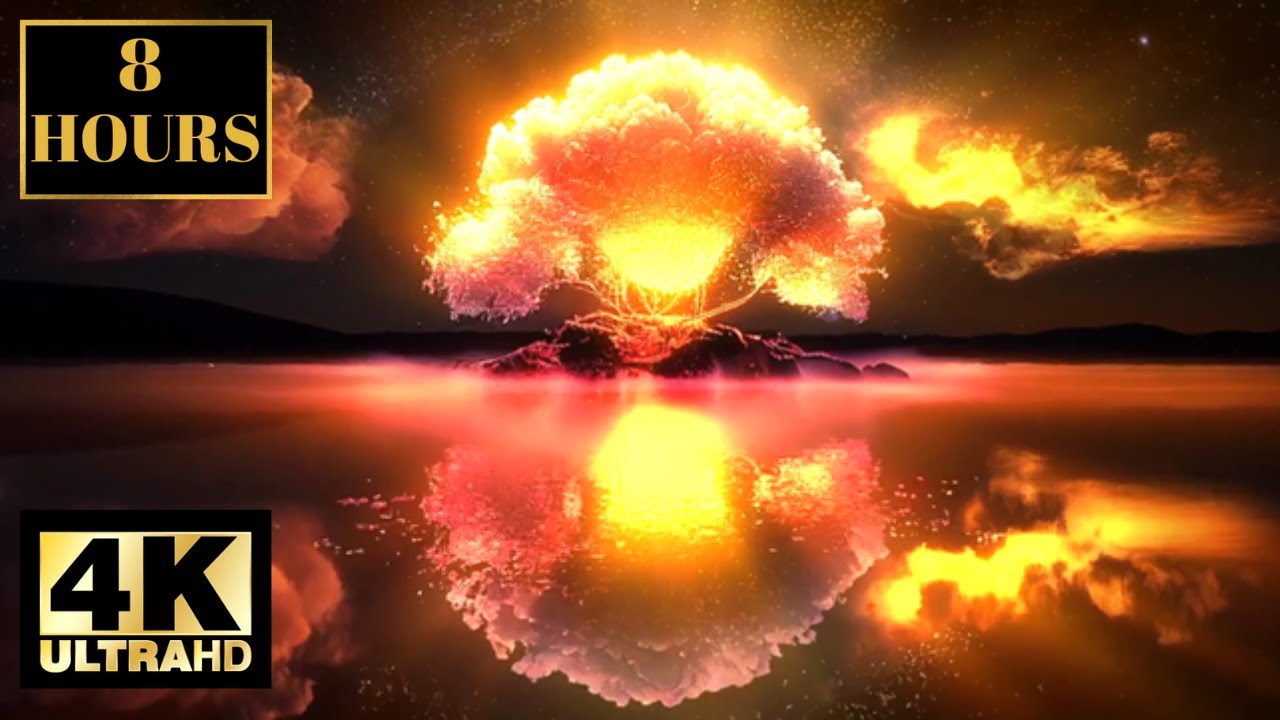 Nature Cherry Sakura Tree Beautiful water Wallpaper Screensaver Background 4K 8 HOURS Relaxing Music