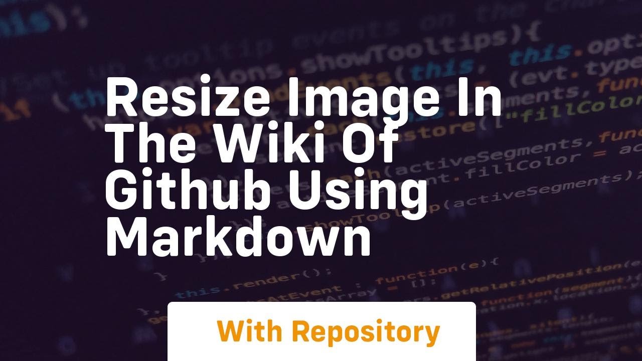 resize image in the wiki of github using markdown