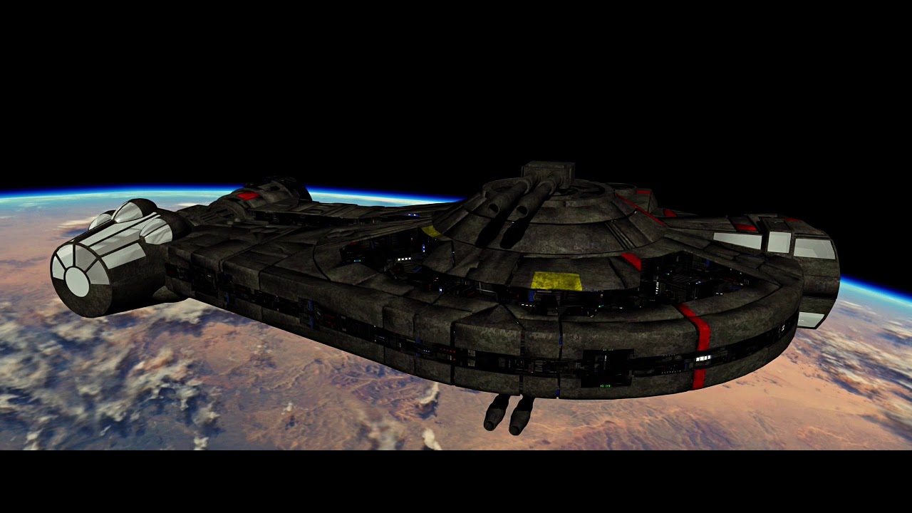 Spaceships - YT2400 Light Freighter (3D Model) [3D Animation]