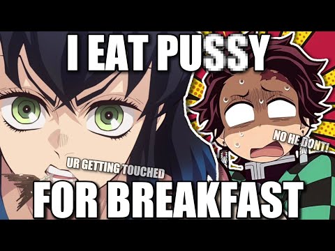 Inosuke eats breakfast...
