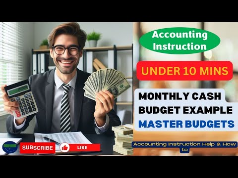 Monthly Cash Budget Example Master Budgets