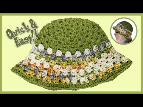 Quick & Easy Granny Stitch Bucket Hat Crochet Tutorial