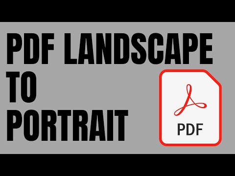 How to Convert PDF Landscape to Portrait