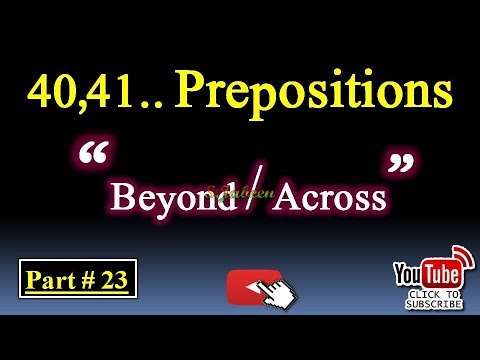 Urdu se English Main Prepositions Seekhain Beyond Across Difference Sentences Examples...By S.Jabeen