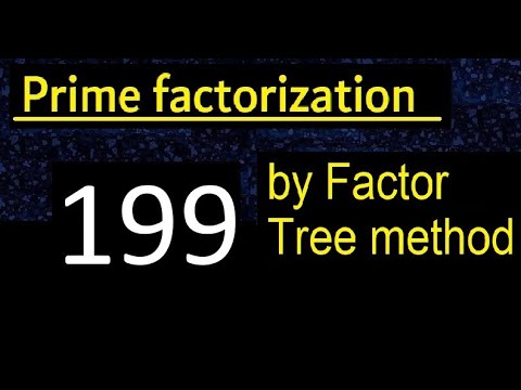 Prime factorization of 199 by factor tree method . Factor tree of 199 . How to find prime factors