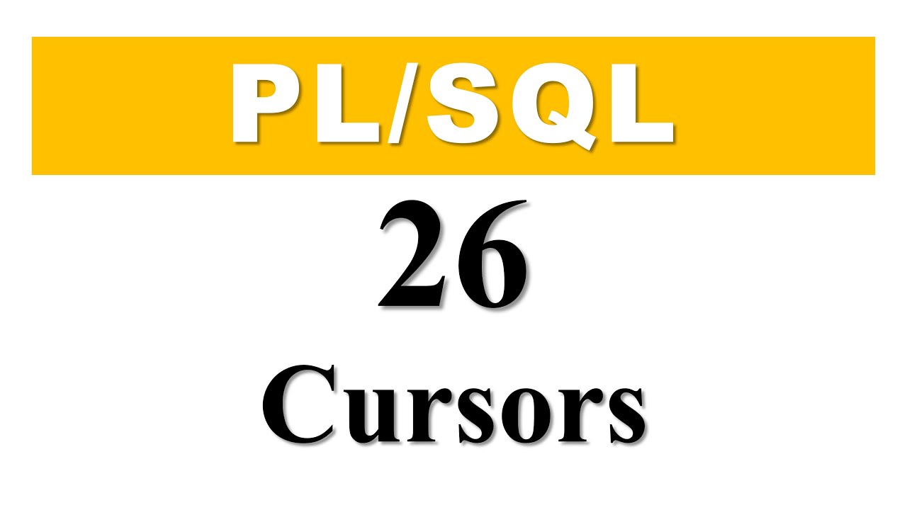 PL/SQL tutorial 26: Introduction to PL/SQL Cursor in Oracle Database By Manish Sharma