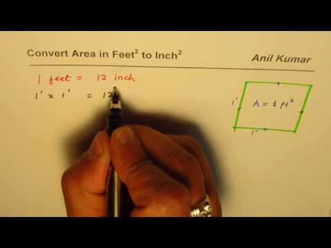 How to Convert Area in Feet Square to Square Inches