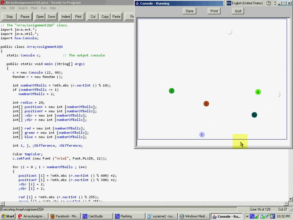 Bouncing Balls in Java Console