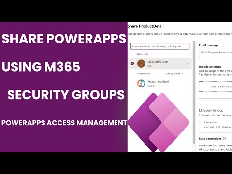 Share Powerapps with end users using M365 Security groups | Powerapps access management