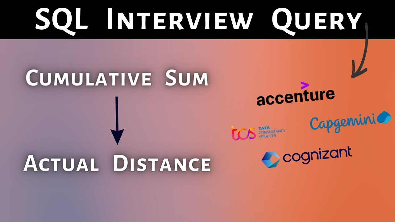 Solving SQL Interview Query | SQL Problem by Service based company