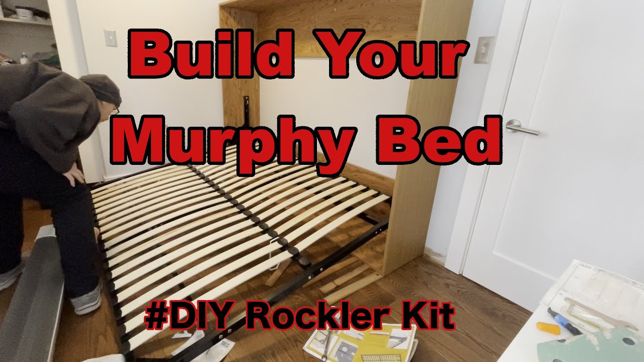 Murphy Bed Queen Size Horizontal DIY || Rockler Folding Bed Kit Hide with White Oak Rift Sawn Veneer