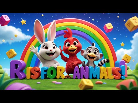 R is for Rhyming Animals Music Song! 🦊🐇 | Fun ABC Songs for Kids | Learn Animal Names with Letter R