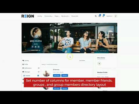 How to Set BuddyPress Nouveau Options Loop layout - Reign BuddyPress - WordPress Community Theme