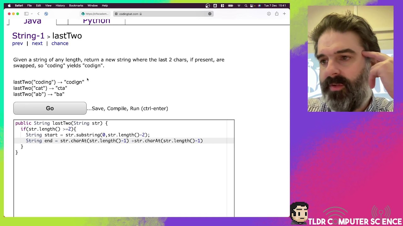 CodingBat - String1 24 - lastTwo