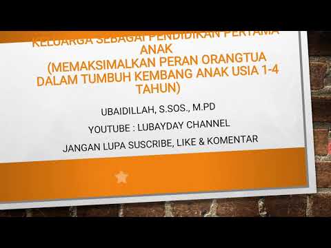 ARTIKEL PAUD | KELUARGA SEBAGAI PENDIDIKAN PERTAMA ANAK