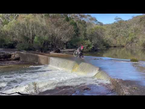 Mountain biking the Pipeline Trail - Heathcote National Park