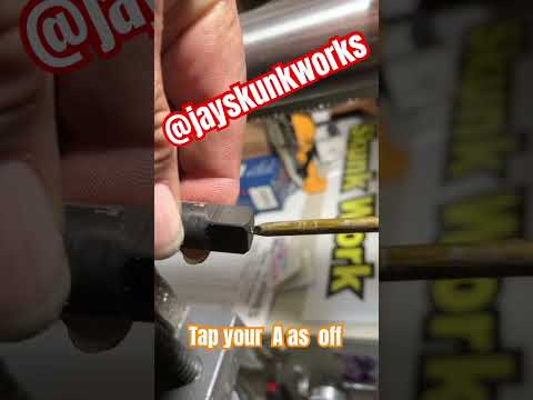 Tapping in Half Hard Brass. #skunk #diy #tappingmachine #chatter