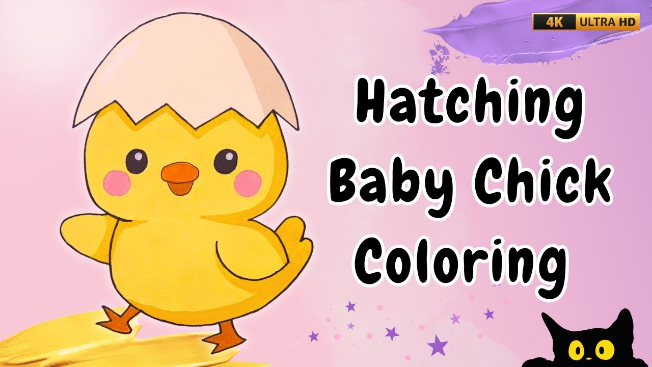 How to Color a Baby Chick 🐣 | Easy Coloring for Kids | Free Coloring Page & Color With Me