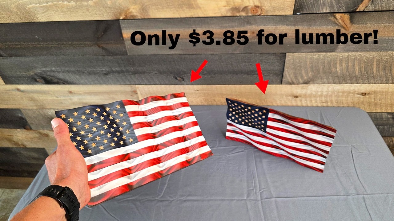 DIY Wavy Wooden American Flag | Low Cost - High Profit!