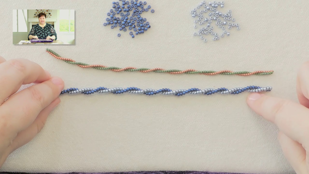 Two Bead Spiral Herringbone Rope