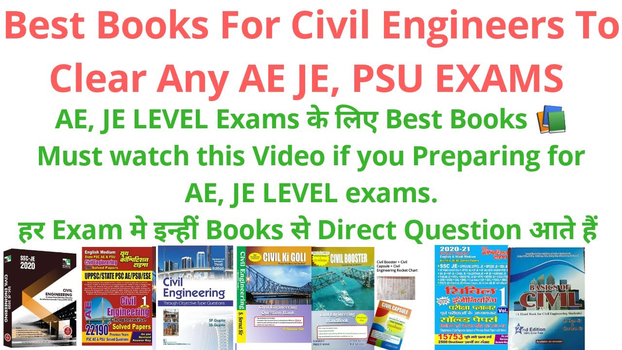 Best Books to Clear Any AE JE PSU CIVIL Engineering Exams