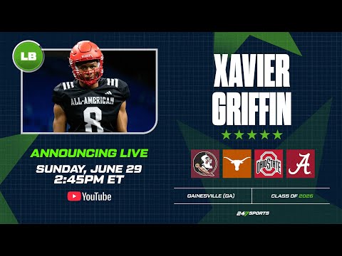 LIVE: 5-star LB Xavier Griffin Announces College Commitment | No. 8 Overall Player