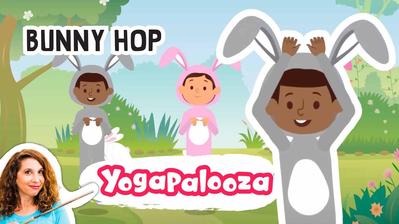 🐰 Bunny Hop Dance for Kids! | Fun Spring Easter Bunny Song |  @yogapalooza
