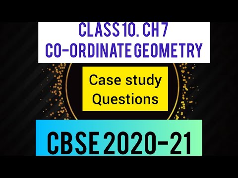 Arihant Sample paper Case Study Questions Class 10 Maths•Ch 7 • Coordinate geometry CBSE 2020-21