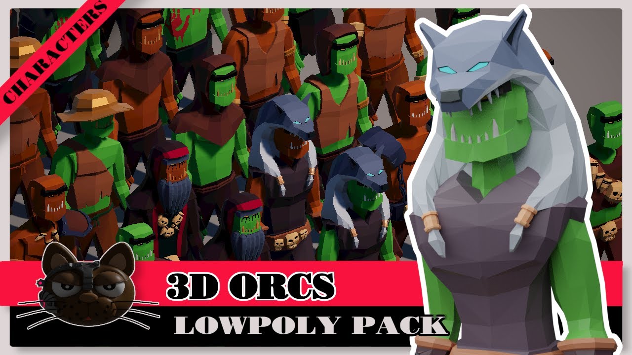 3D Characters Orcs Lowpoly Pack