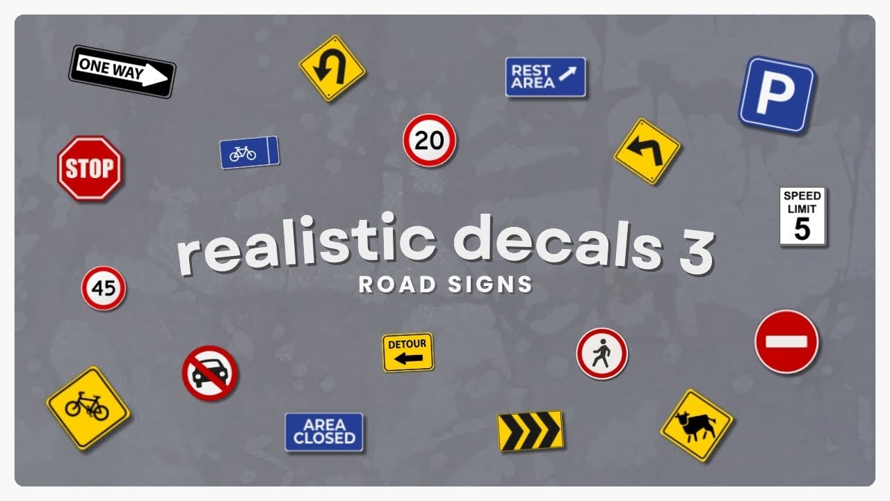 55+ transparent signages decals codes | road signs & street signs | Bloxburg