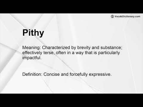 Pithy Meaning