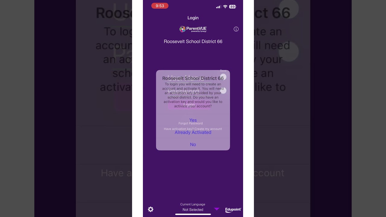 ParentVUE Mobile App Account Setup