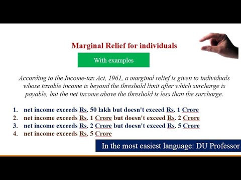 Marginal relief on Surcharge or Marginal relief on tax (Marginal relief for Individuals)