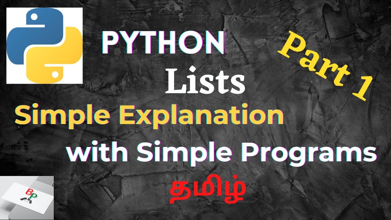 Python Lists #1 in Tamil | Python Tutorial for Beginners-Python Series Part 10