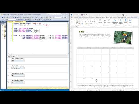 How many Sundays are there in a given month? (Using SQL Server - without using a date table)