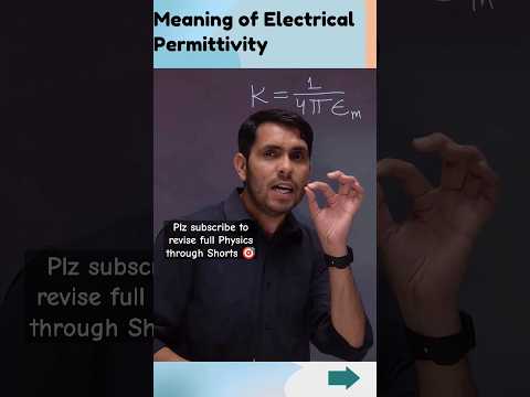 10. Electrical Permittivity of a medium Real meaning