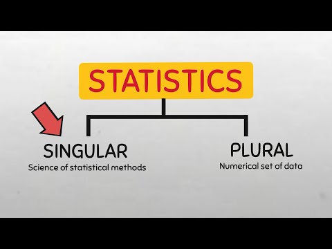What does Statistics mean in Singular form?