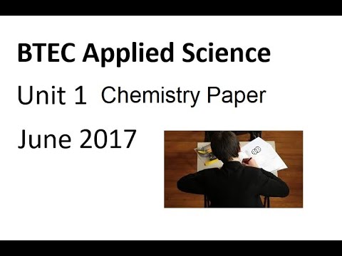2017 Unit 1 Chemistry Paper